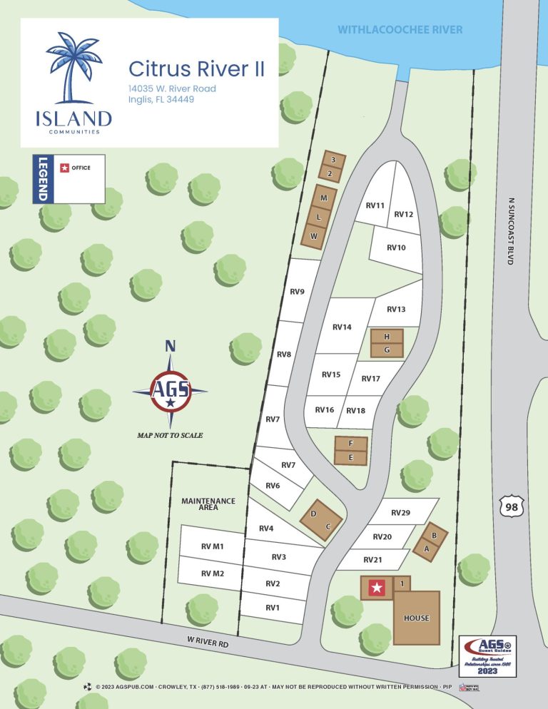 Map | Citrus River Village| Homes & RV Park in Inglis, FL.